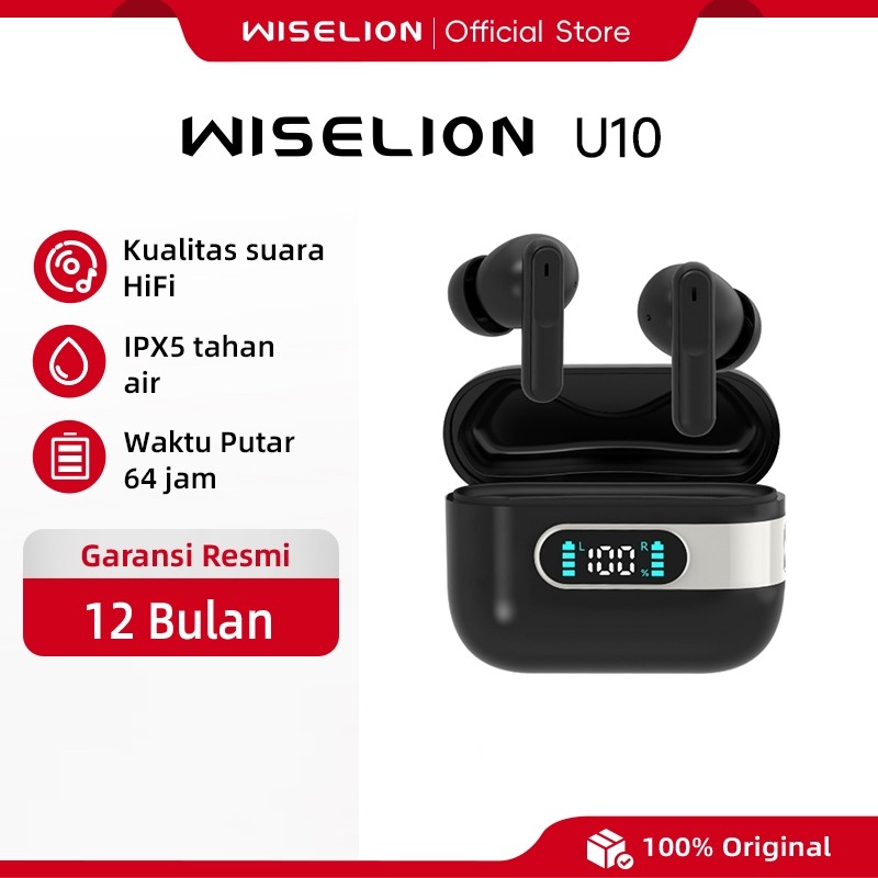 Jual WISELION TWS U10 | Bluetooth 5.4 | LED Display | Gaming Headset ...
