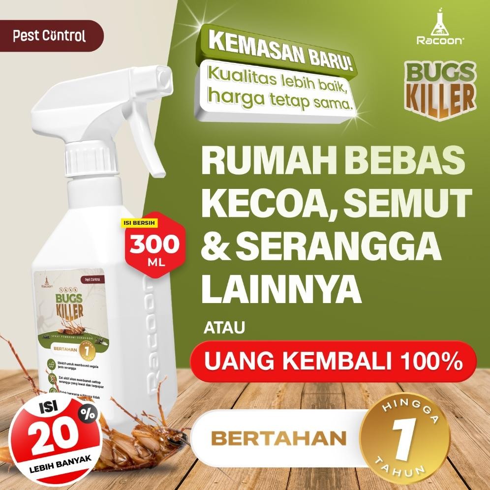 Jual RACOON Bugs Killer Spray Anti Kecoa, Semut & Serangga 300ML ...