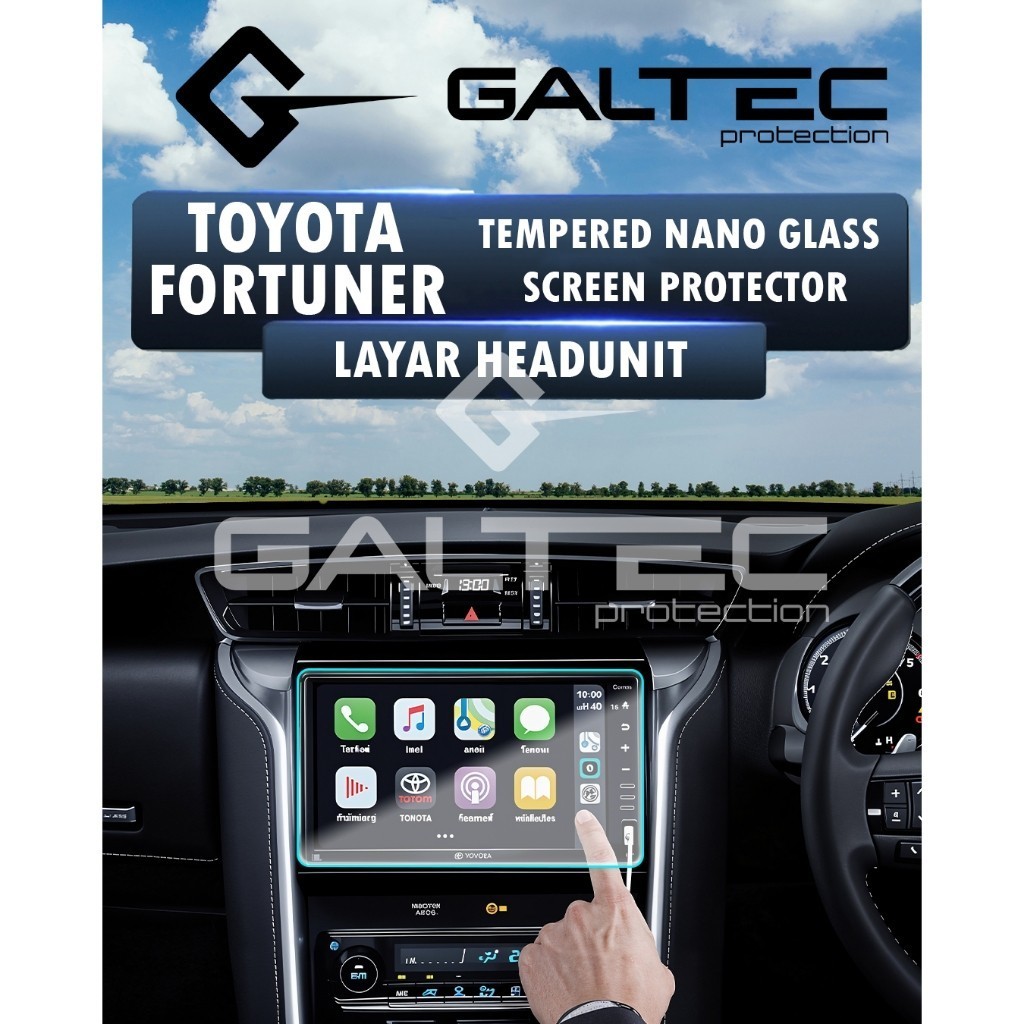 Jual Galtec Protection TOYOTA FORTUNER Tempered NANO Glass Screen Guard ...