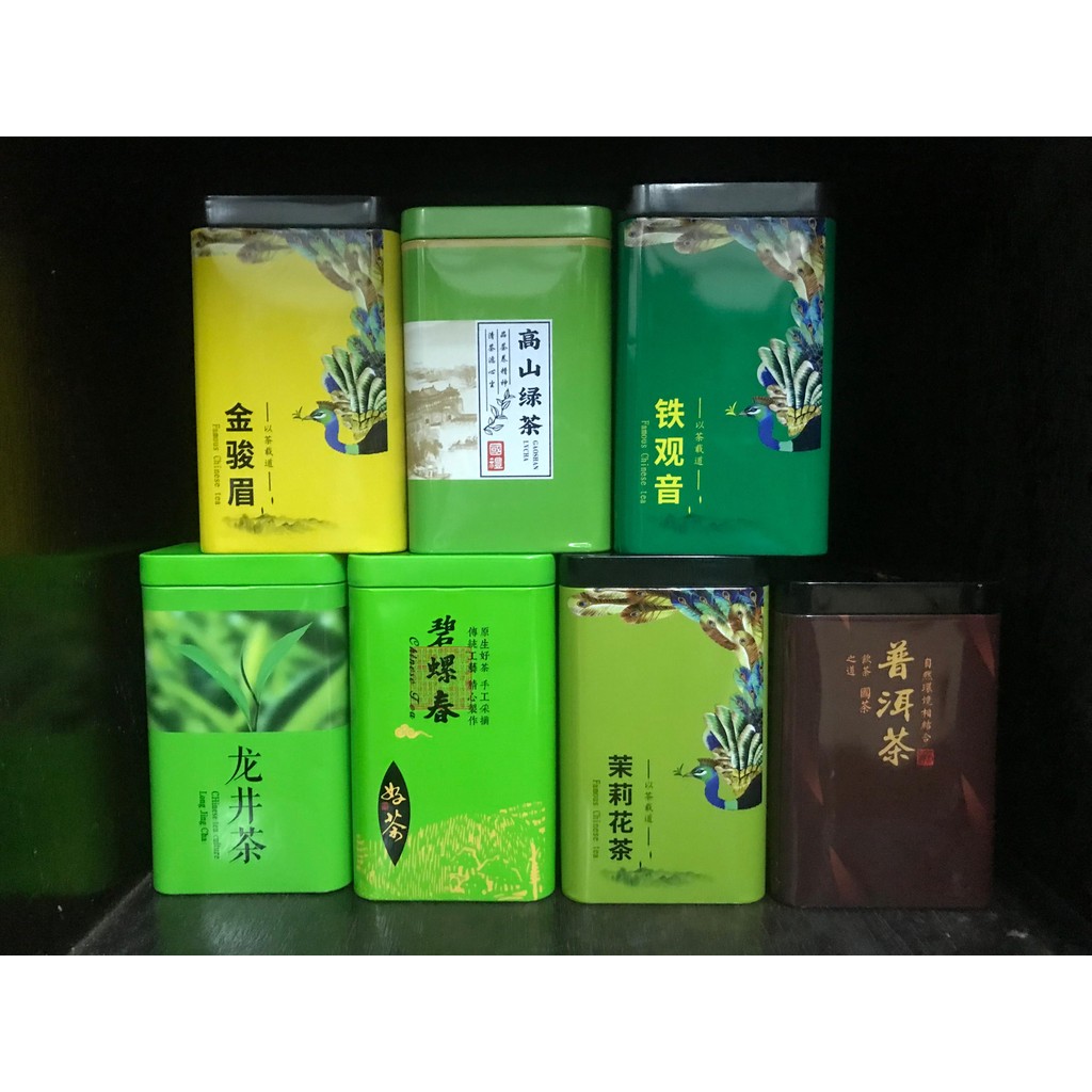 Jual Teh Cina Kemasan Kaleng Motif Baru 100gr | Shopee Indonesia