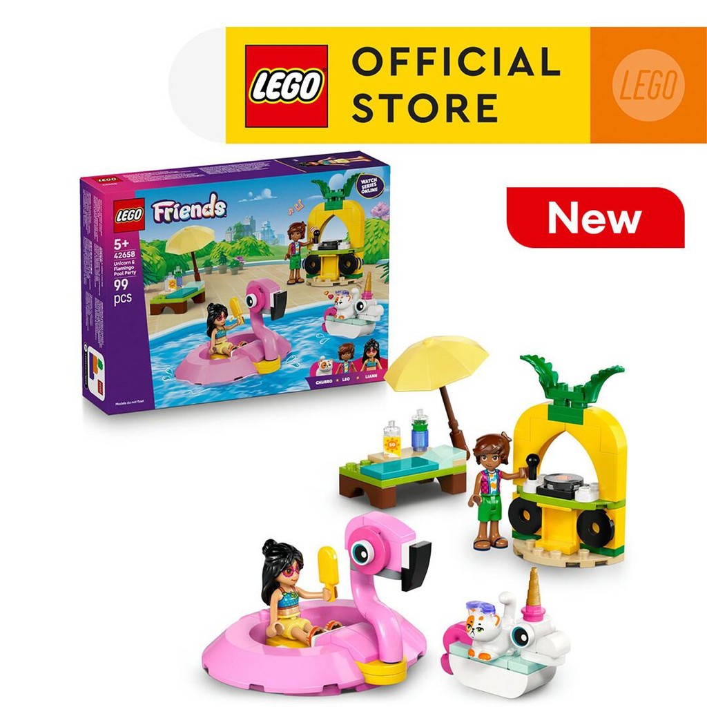 Jual LEGO Friends 42658 Unicorn & Flamingo Pool Party (99 Pieces) Balok ...