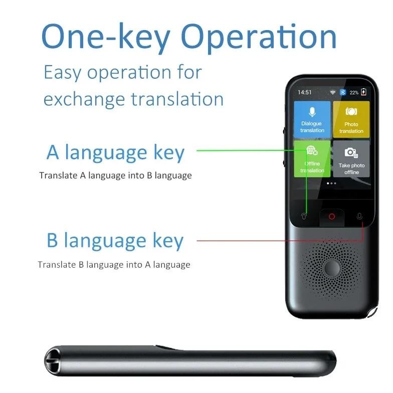 Jual 2025 T11 Pro 138-Language Smart Translator: Real-Time Offline Ai Voice & Image Translation ...