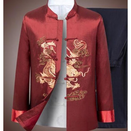 Jual CHEONG SAM PRIA CHINESE BAJU SANGJIT HITAM XINCIA CHEONGSAM HS1001 ...