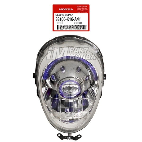 Jual 33100-K16-A41 Reflektor Lampu Depan Assy Plus Bohlam & Karet ...
