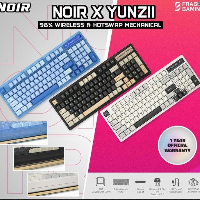 Jual TERLARIS - Noir x Yunzii 1800 Noir Yunzi Wireless Mechanical ...