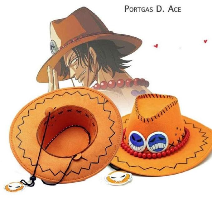 Jual One Piece Topi / One Piece Cosplay / Topi Jerami Luffy / Ace GS ...