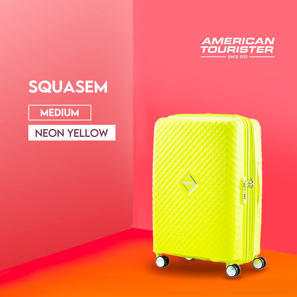 Jual American Tourister Koper Hardcase Squasem Medium 24 Inch - Neon ...