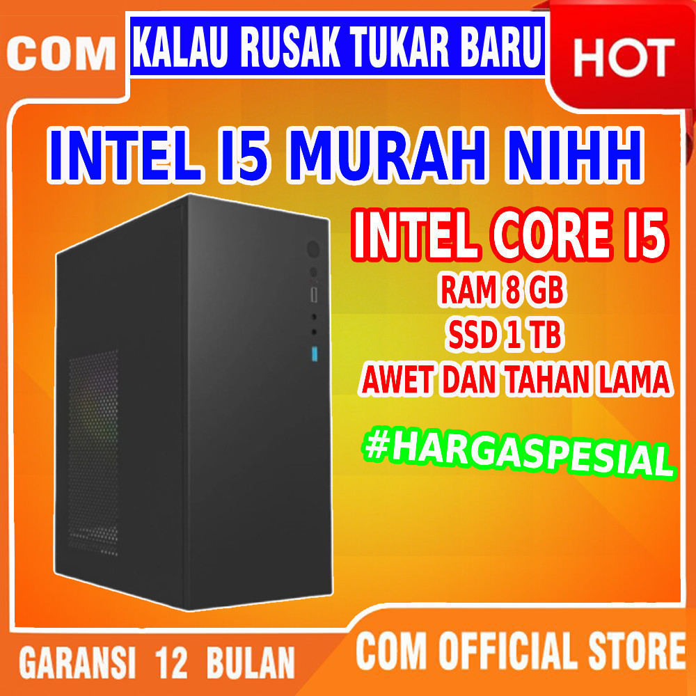Jual cpu pc computer komputer CORE I5 RAM 8GB rakitan kantor HDD 1TB ...