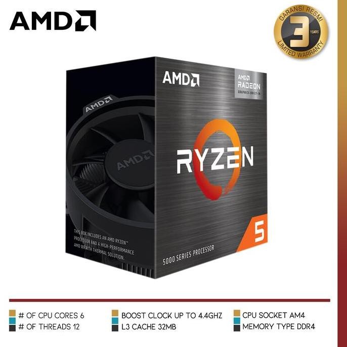 Jual AMD RYZEN 5 5600 | Processor AMD AM4 Zen 3 Vermeer 6 Cores 12 ...