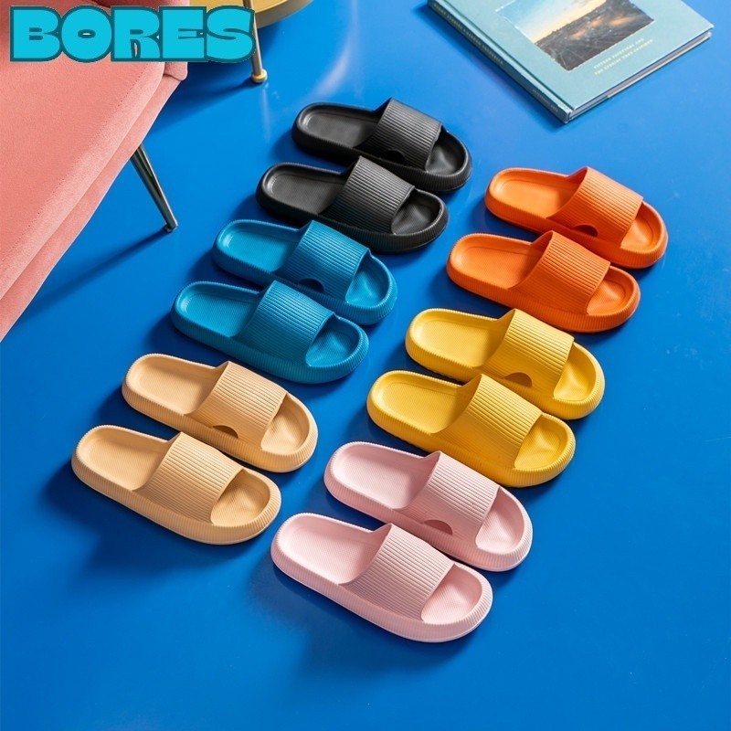 Jual BORES Sandal Rumah Slop Karet Tebal Polos Garis Rumah Berkualitas ...
