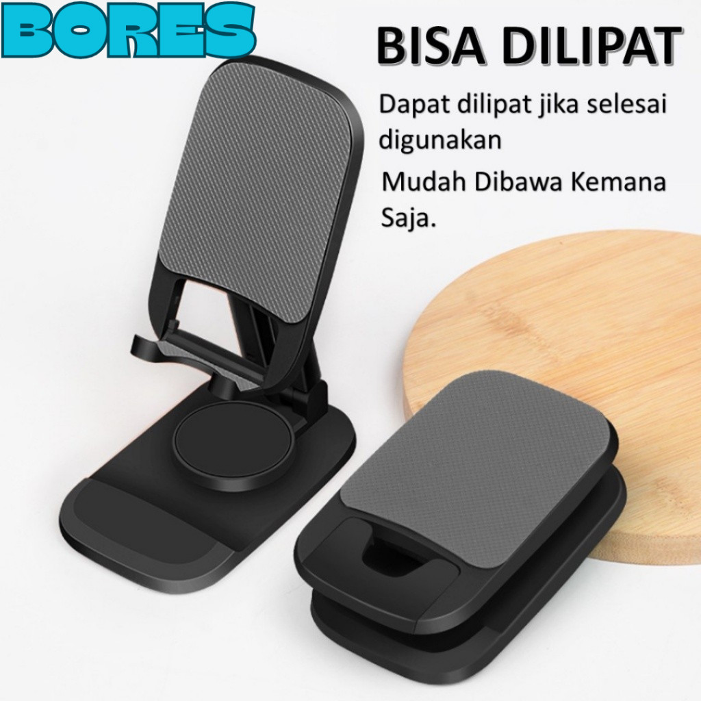 Jual BORES Stand Holder Rotatable Dudukan Handphone Tablet Adjusstable ...