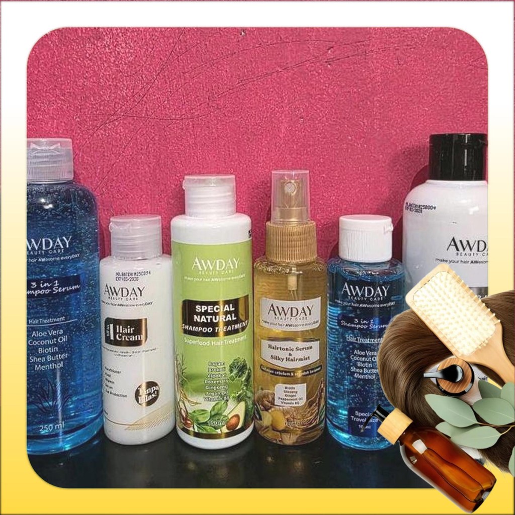 Jual awday charcoal shampoo serum 3in1 250ml / keratin shampoo 250ml ...