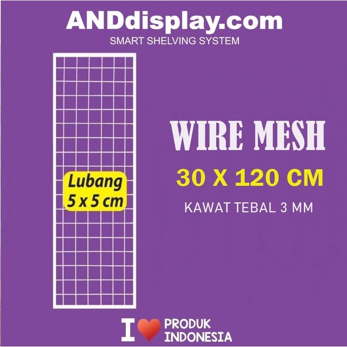 Jual WIRE GRID MESH 30 X 120 CM - KAWAT JARING KOTAK - RAM DINDING ...