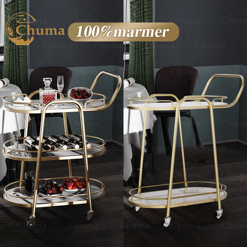 Jual Trolley marmer 2/3 susun troli makanan dorong trolley food tray ...