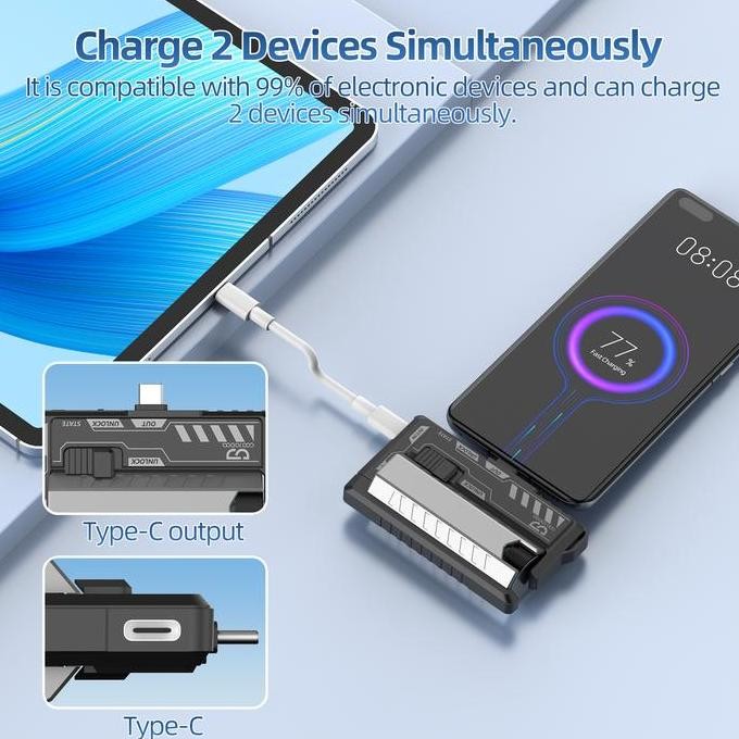 Jual Goojodoq Modular 22.5 W 10000 Mah Mini Power Bank W/ Swappable ...