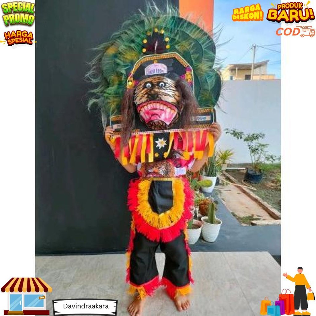 Jual Termurah Topeng Reog Ponorogo Dadak Merak Harimau / Topeng ...