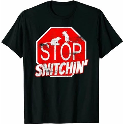 Jual Kaos Hitam Stop Snitchin Tattle Company Kaos Unisex Bergambar ...