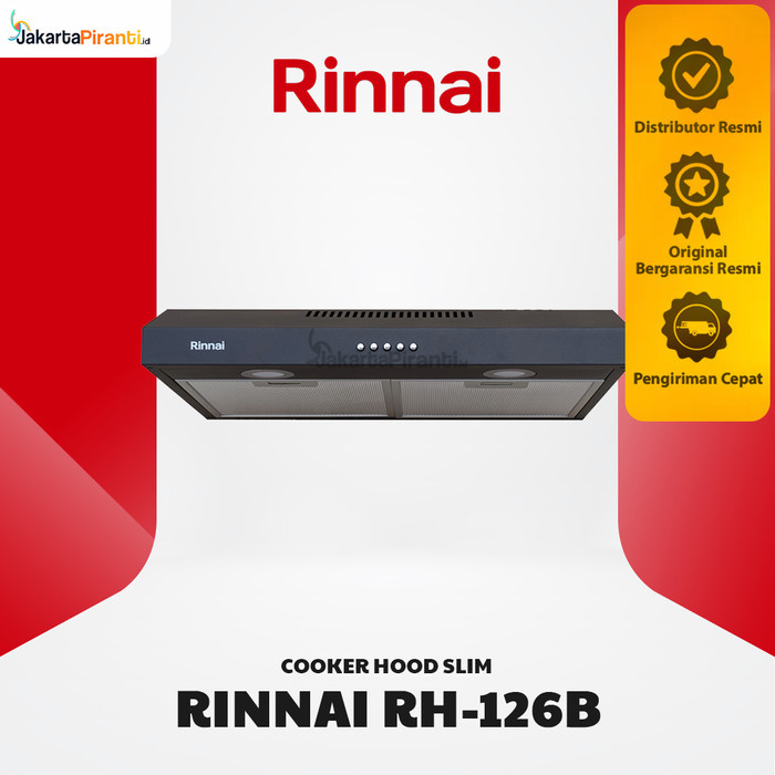 Jual Cooker Hood Rinnai Rh-126B Slim Hood Penghisap Asap Kompor | Shopee Indonesia
