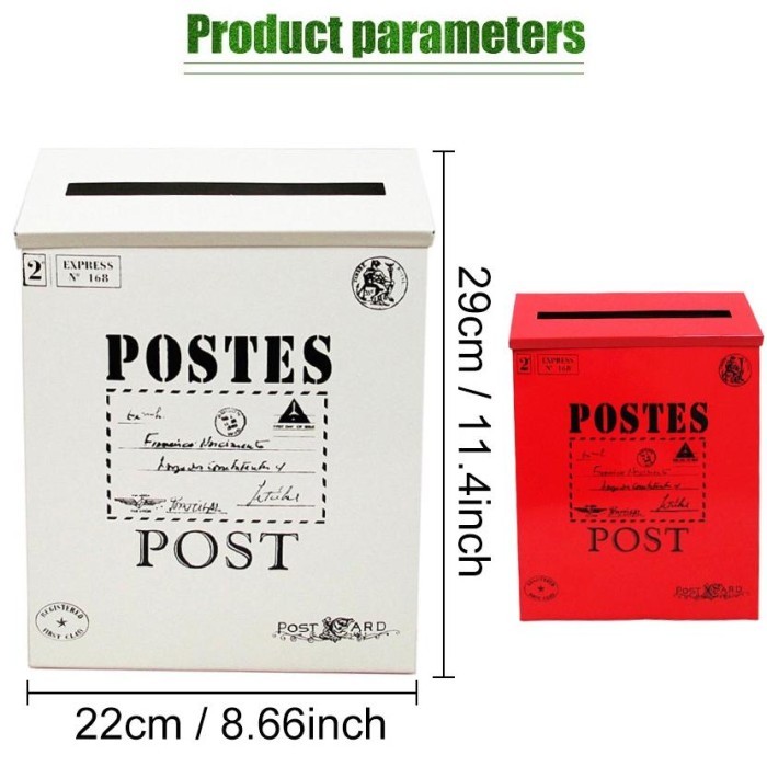 Jual Kotak Surat Pos Mail Box Bahan Besi Plat Kotak Surat Dinding ...