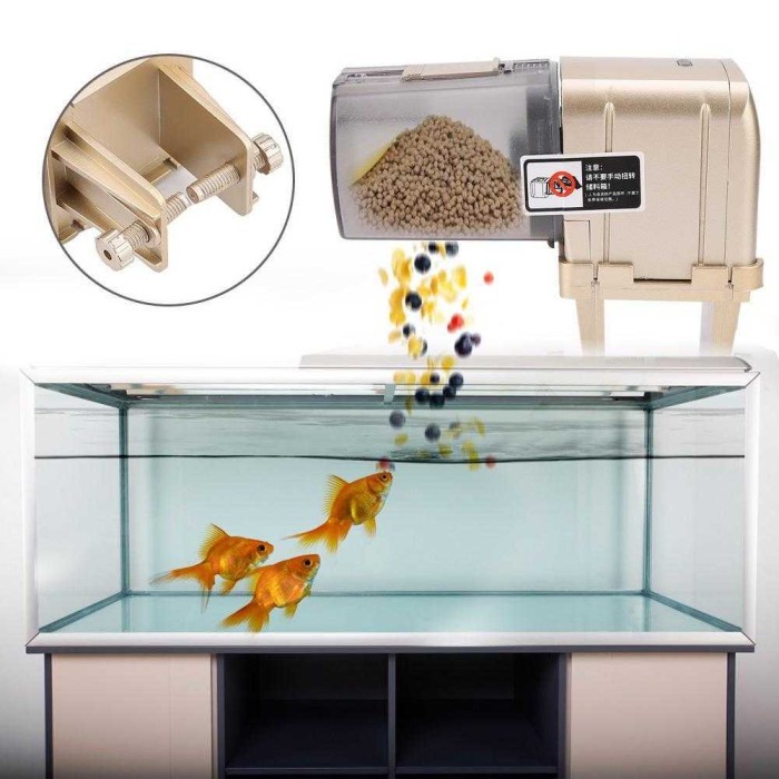 Jual Tempat Makan Ikan Otomatis Dispenser Makanan Pakan Ikan Akuarium ...