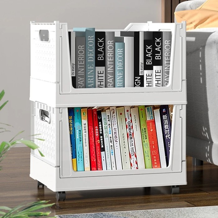 Jual Rak Kotak Lipat Susun Barang Buku Perabot Shelf Storage Dengan ...