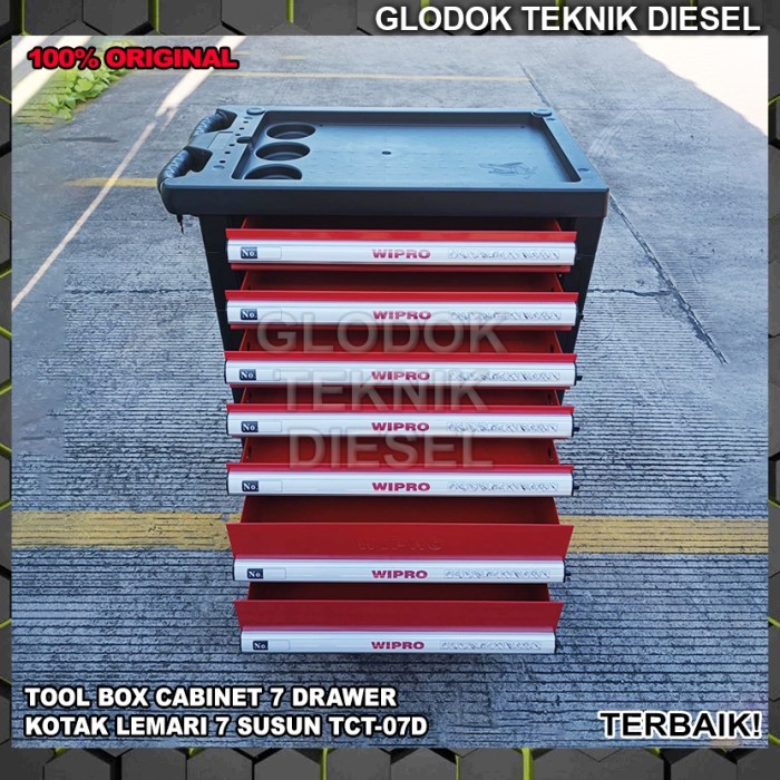 Jual Kotak Lemari Tool Box Cabinet Trolley 7 Drawer Wipro Tct07D Tct ...
