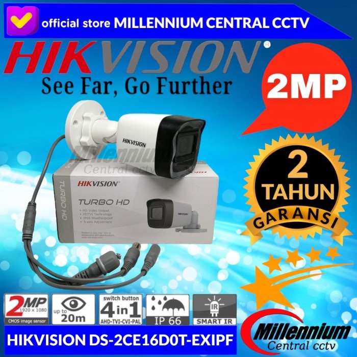 Jual Camera Cctv Outdoor Hikvision Ds-2Ce16Dot-Exipf 2Mp 1080P | Shopee ...