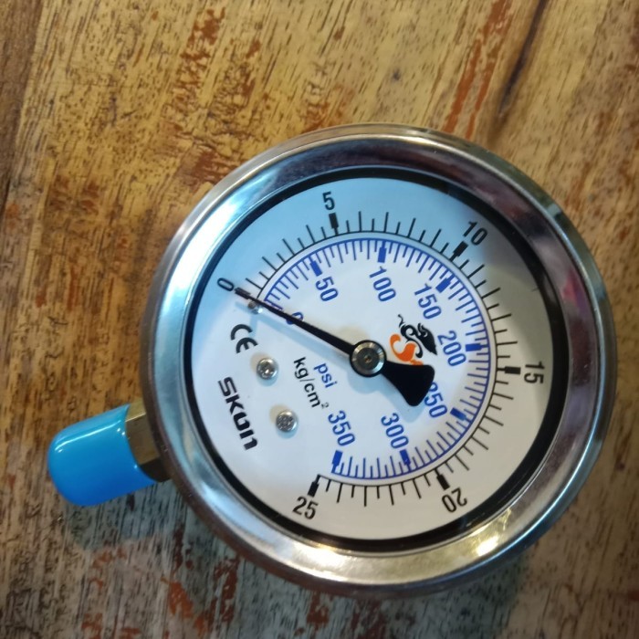 Jual Pressure Gauge / Manometer Merk Skun 2.5 Inch 350 Psi / 25 Bar ...