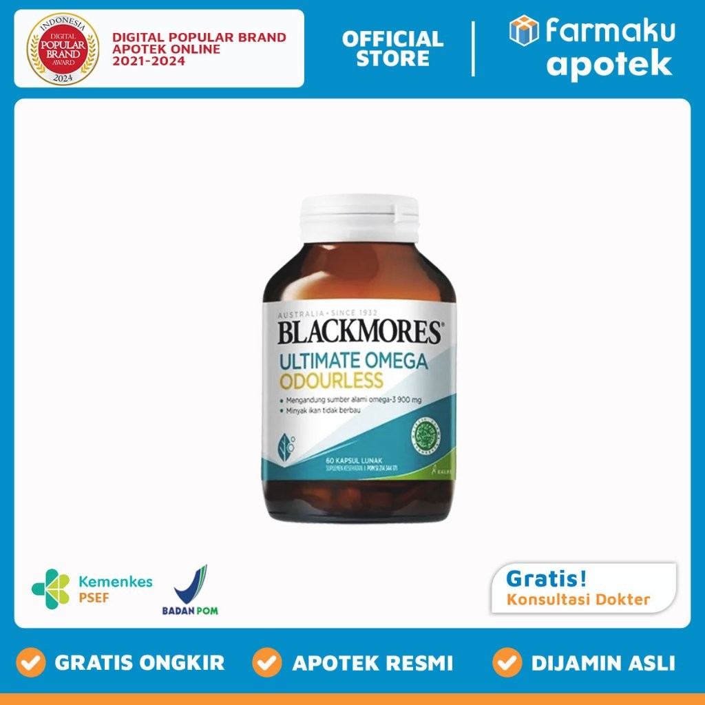 Jual Blackmores Ultimate Omega Odourless 60S - BIN | Shopee Indonesia