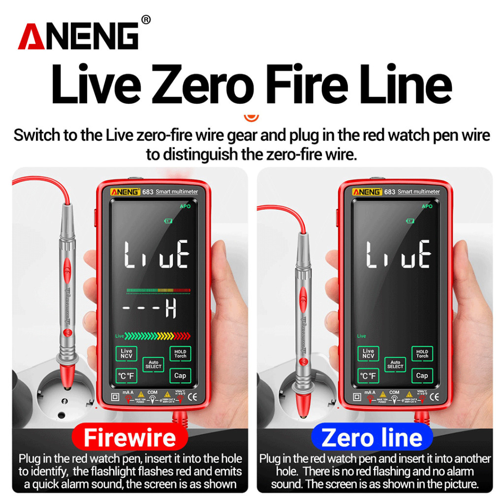 Jual Aneng 683 Pro 6000 Counts Digital Multimeter Smart Touch Screen ...