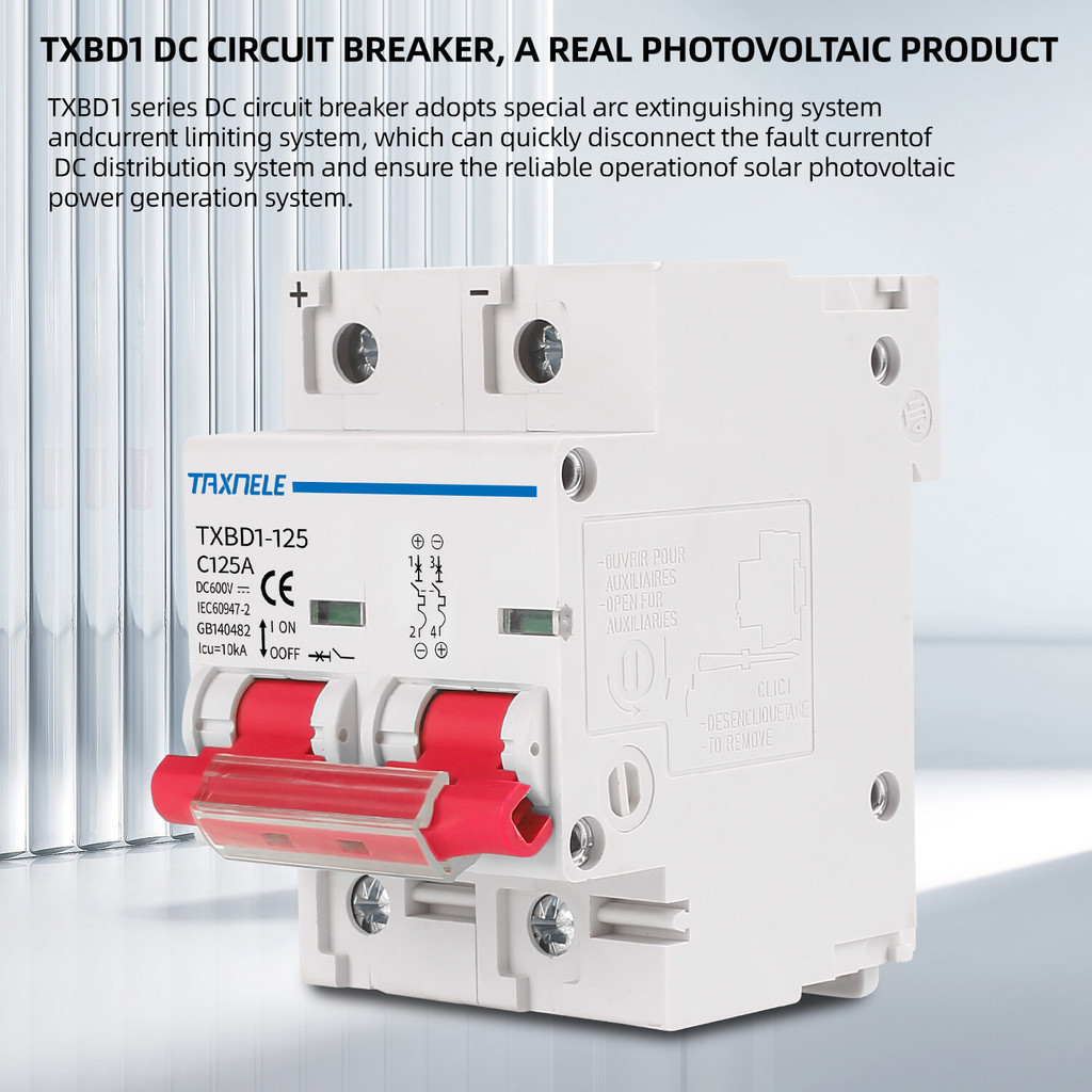 Jual MCB DC 2P 100A 125A DC 600 V MCB Circuit Breaker untuk Sistem PV C ...