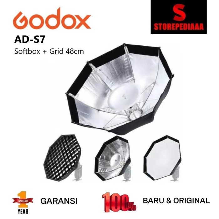 Jual Godox AD-S7 48cm Softbox Grid Beauty Dish Umbrella AD200 AD200Pro ...