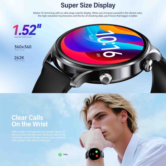 Jual Riversong Motive 7C Smartwatch Bluetooth Calling Spo2 Monitor 100 ...