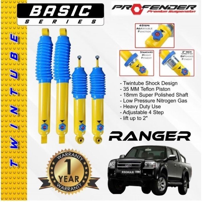 Jual Shock Profender Ford Ranger Everest 1987 - 2011 Depan Belakang Up ...