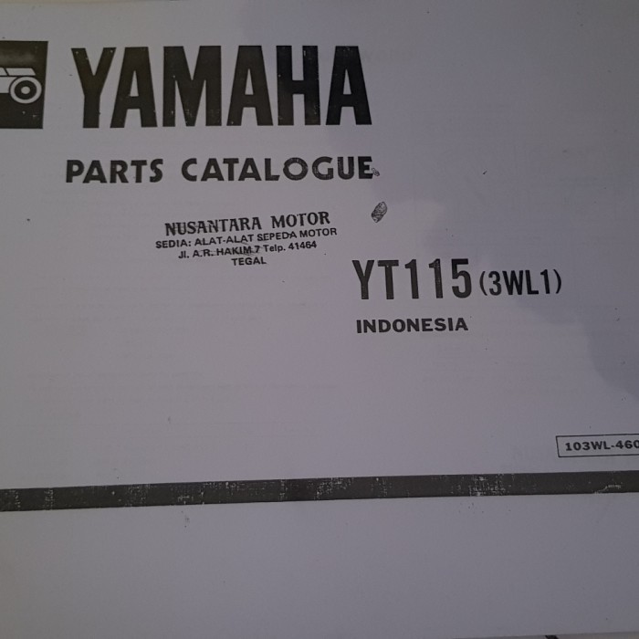 Jual Buku Part Catalog Catalogue Katalog Katalog Copian Yamaha Yt115 Yt ...