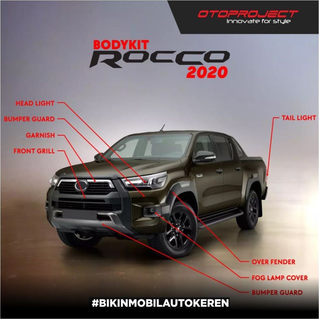 Jual Otoproject - Body Kit Toyota All New Hilux 2020 Rocco Style (Full ...