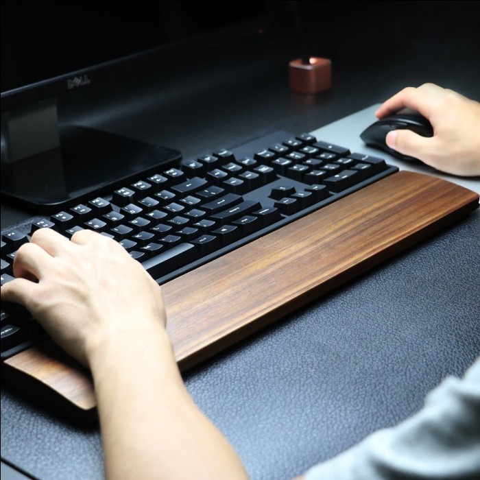 Jual Triple W Wooden Walnut Wrist Pad Penyanggah Arm Rest Keyboard ...