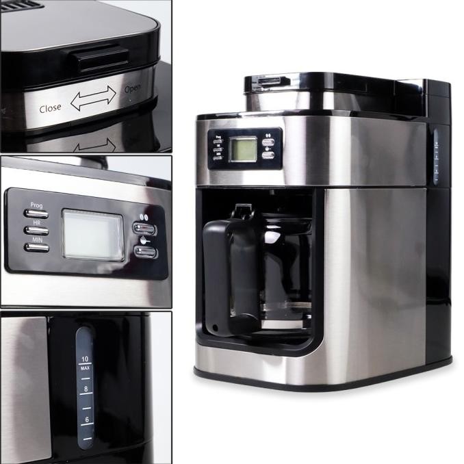 Jual Mesin Kopi Espresso Coffee Maker Bean Grinder Led 1L 220V Bg315T ...