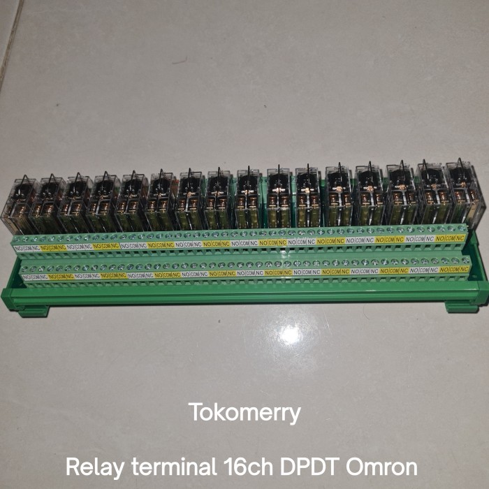 Jual Relay 16 ch channel 24v OMRON modul pcb dinrail COM G2R-2 LED DPDT ...