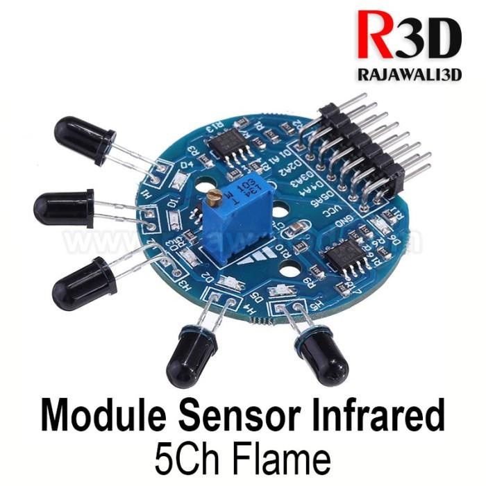 Jual Sensor Infrared Detektor Api 5 Channel Flame Detection Module ...