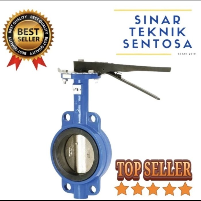 Jual 4" INCH BUTTERFLY VALVE CAST IRON KODE 1253 | Shopee Indonesia