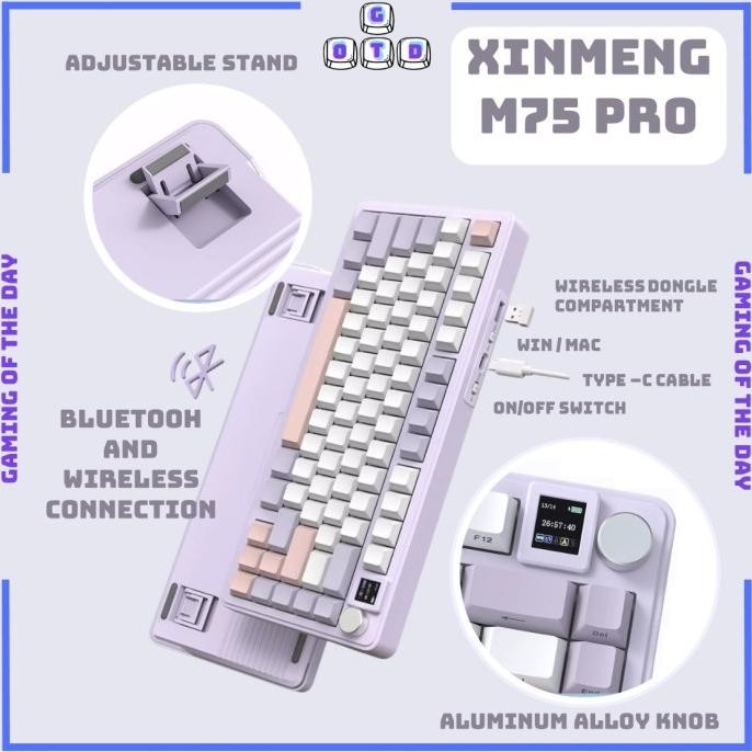 Jual Goodseries| Xinmeng M75 Pro Mechanical Keyboard Gasket Mount with ...