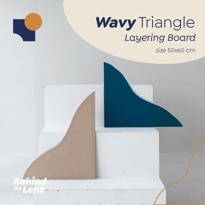 Jual Wavy Triangle Layering Board [50x60 cm] Behind the Lens Props Foto ...