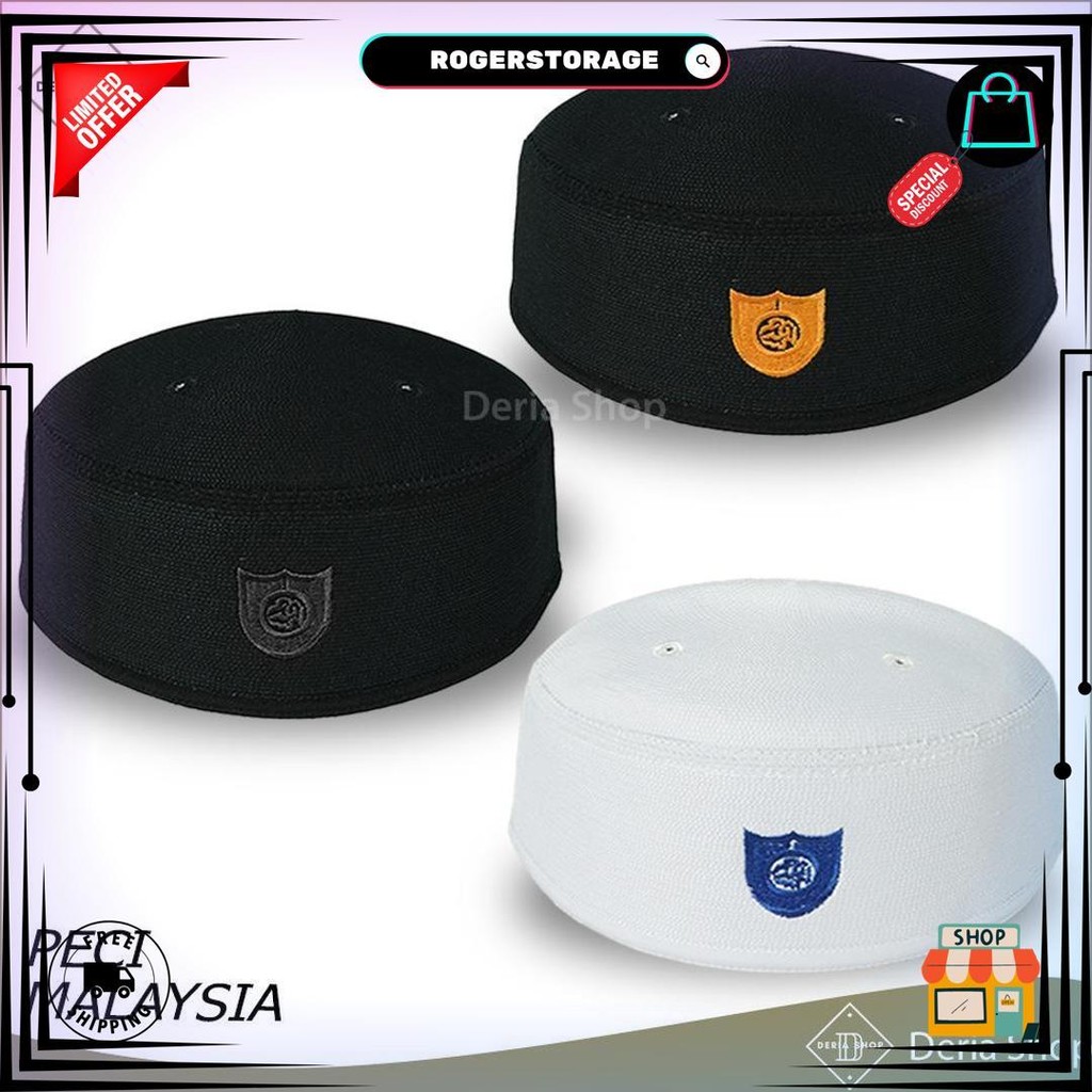 Jual Peci Malaysia Haji Pria Kopiah Malaisia Palestina Putih Hitam ...