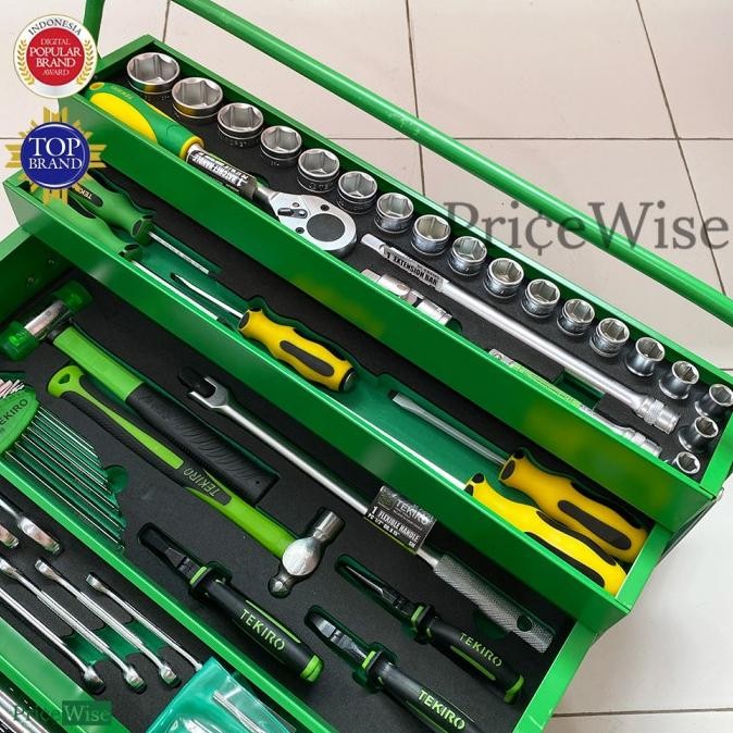 Jual Promo Tool Box Set 66 pcs Tekiro / Mekanik Tools 66 bh COD | Shopee Indonesia