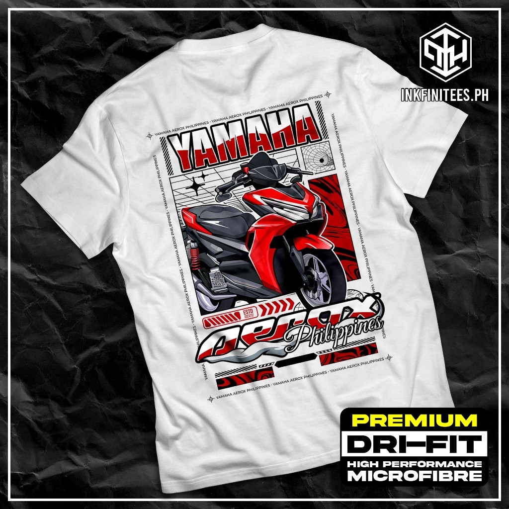 Jual Inkfinitees - Yamaha Aerox V2 Merah - Kaos Urban Thailook (Unisex - untuk Pria dan Wanita ...