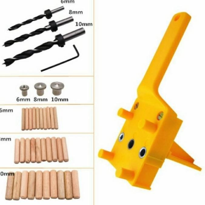 Jual Dowel jig + mata bor dowel, dowel kayu plus mata bor dowel ...