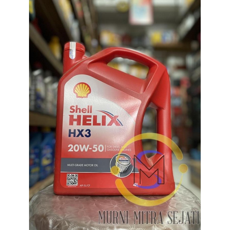 Jual Shell Helix HX3 SAE 20W-50 HX-3 H X3 20W50 20 W 50 4 L | Shopee ...
