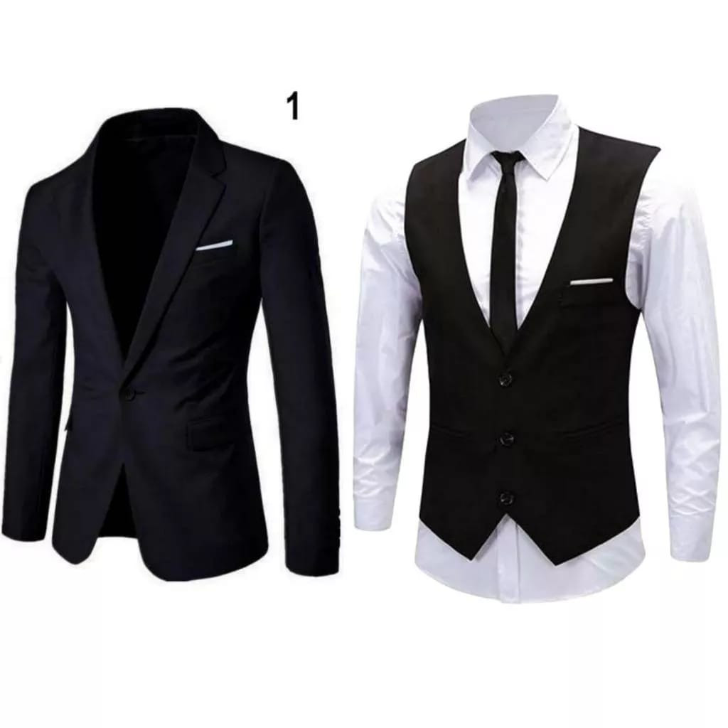 Jual NEW PRODUCT Setelan Jas Pria 3in1/Setelan Jas Rompi Celana Formal ...