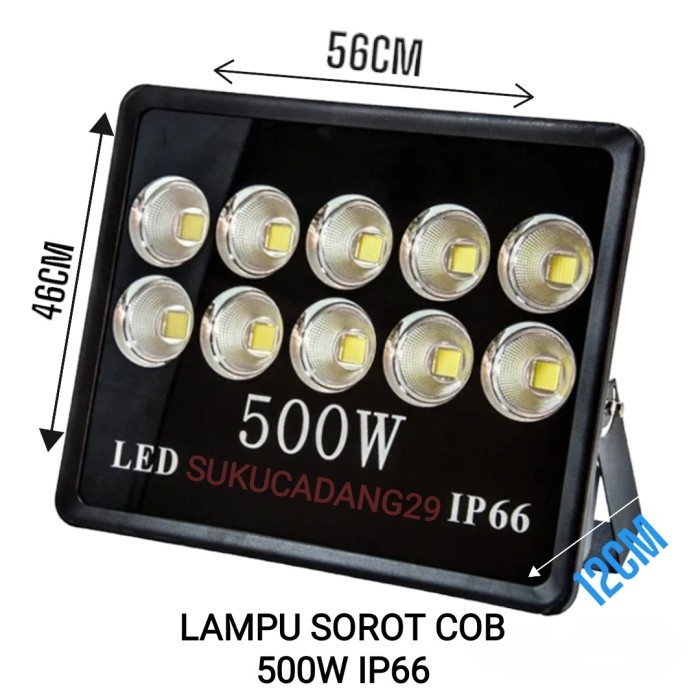 Jual Lampu Sorot Tembak Cob 500 Watt Ip66 Led Flood Light 500W | Shopee Indonesia